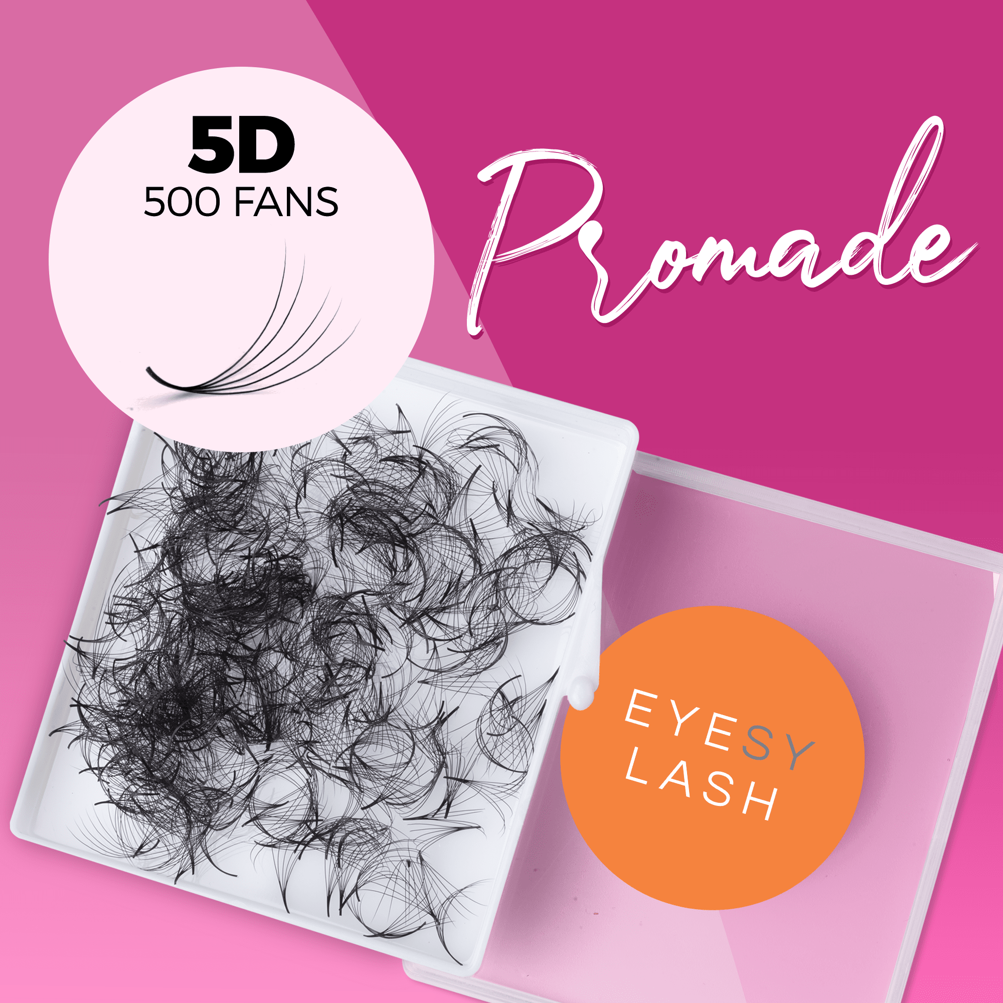 500 Promade Lash Fans 5D, 0.05/0.07mm, C CC D Curl, 8-16mm – Eyesy Lash